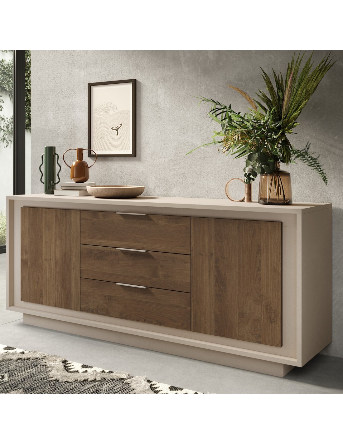 madia con cassetti centrali cashmere mercure